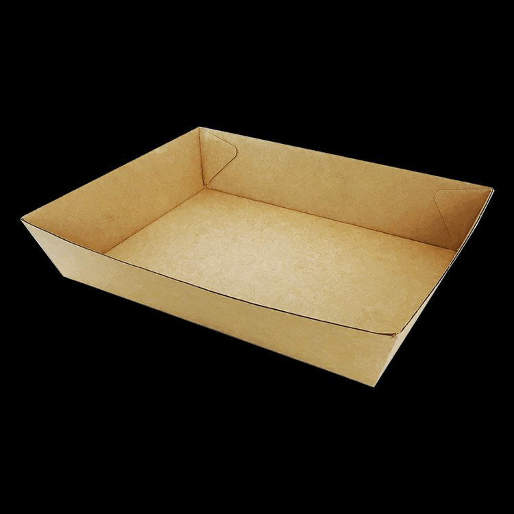 SourcePlus- Kraft Brown Paper Open Tray